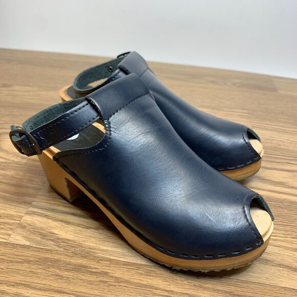 Sven | Shoes | Sven Swedish Platform Wood Clogs Sandals Blue Ankle ...